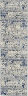 Nourison Rustic Textures Abstract Indoor Area Rug Grey/beige 2'2" X 7'6 ...