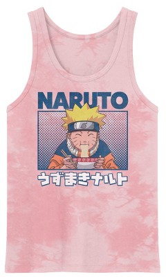 Naruto Classic Naruto Eating Ramen Crew Neck Sleeveless Light Pink ...