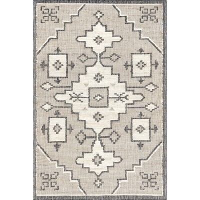 Nuloom Rosanna Southwestern Symbols Jute Area Rug, 4' X 6', Natural ...