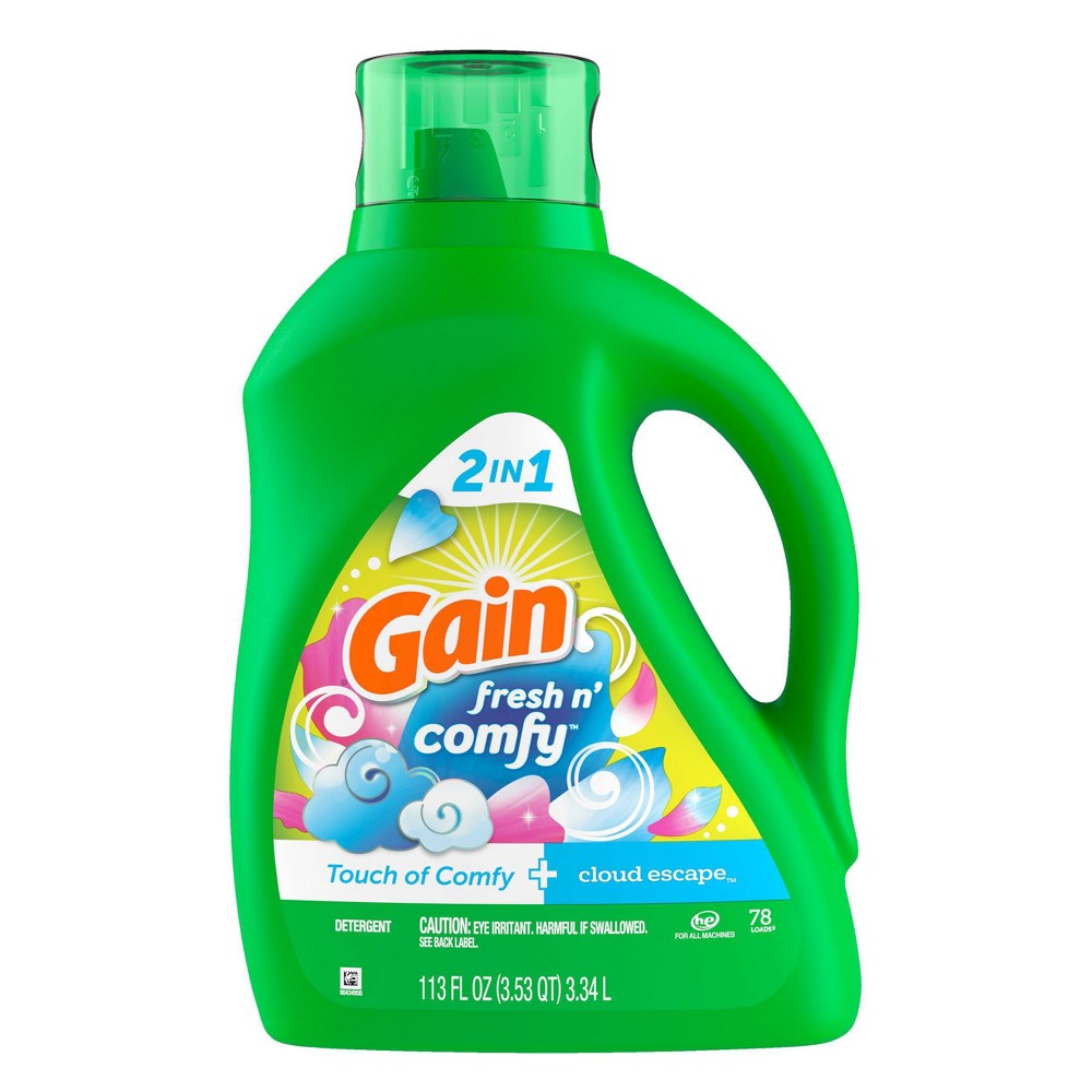 Gain Liquid Laundry Detergent - Fresh & Comfy - 113 fl oz
