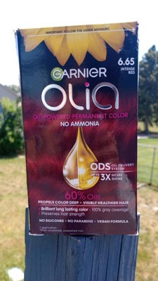 Garnier Olia Oil Powered Permanent Hair Color - Intense Red 6.65 - 1 Fl ...