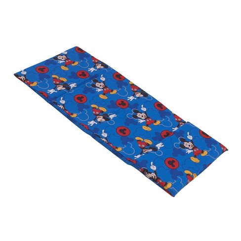 Disney Mickey Mouse Blue And Grey Preschool Nap Pad Sheet : Target