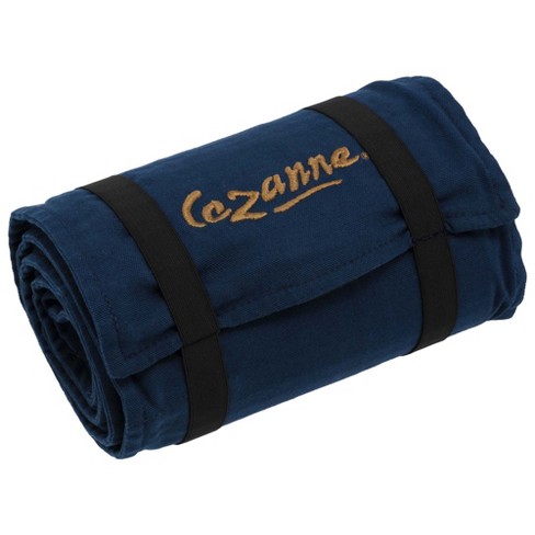 Cezanne Artist Pencil Case - Durable Blue Cotton Canvas Roll-up Travel ...