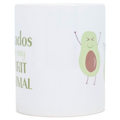 Elanze Designs Avocados Are My Spirit Animal 11 Ounce White Ceramic ...