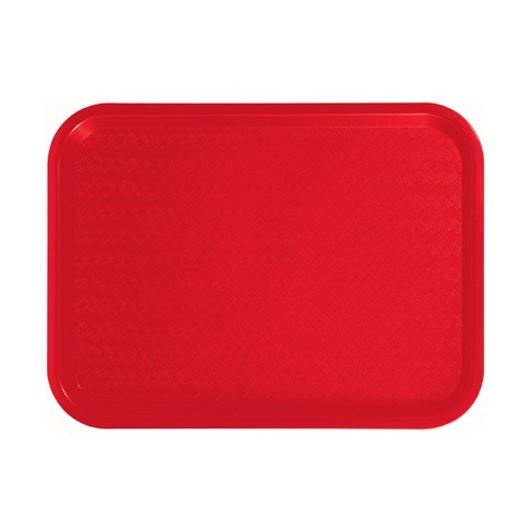 Winco Cafeteria Fast Food Tray, Plastic, Red, 12" X 16" - Pack Of 6 ...