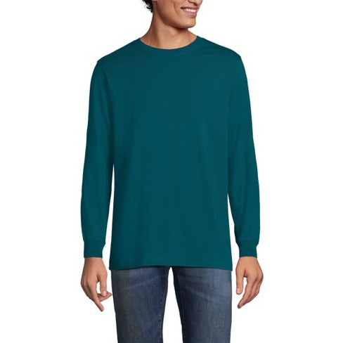 Lands' End Men's Tall Super-t Long Sleeve T-shirt - Large Tall - Evening Teal : Target