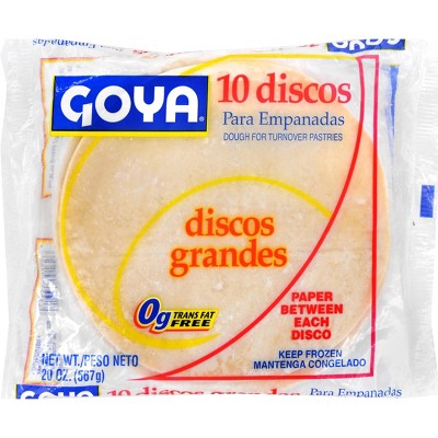 Goya Frozen Disco Grandes Para Empanadas - 20oz/10ct : Target