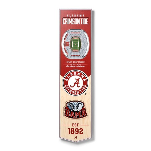 8" X 32" Ncaa Alabama Crimson Tide 3d Stadiumview Banner : Target