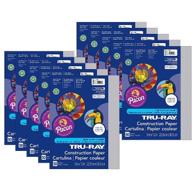 Prang® Construction Paper, Gray, 9" X 12", 50 Sheets Per Pack, 10 Packs ...