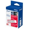 Brother P-Touch TZeS251 Black on White Label Tape: 1in x 26.2ft (24mm x ...