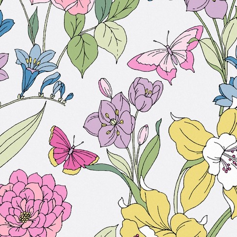 Laura Ashley Gilly Multicolor Wallpaper : Target