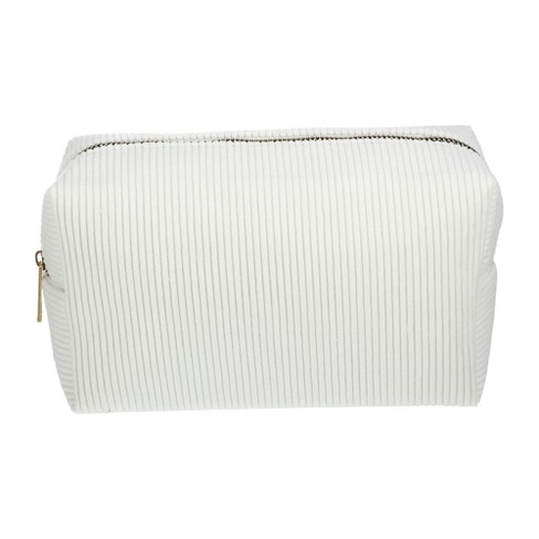 Unique Bargains Durable Solid Color Cosmetic Bag White 1 Pc : Target