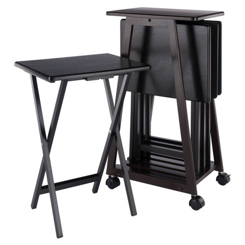 Winsome 5pc Adriel Snack Table Set Coffee: Transitional Style, 4 Point ...