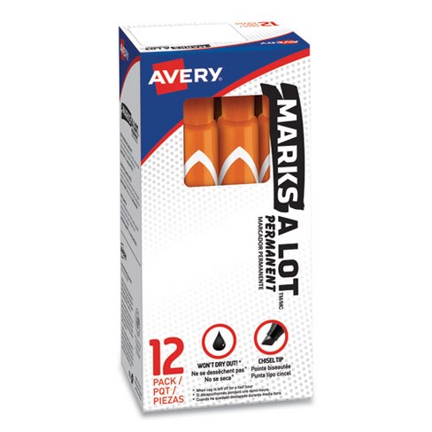 Avery Marks A Lot Large Desk-style Permanent Marker, Broad Chisel Tip ...
