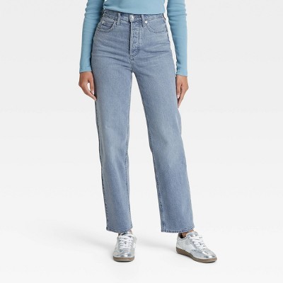 Women s High Rise Straight Jeans Universal Thread Gray 14