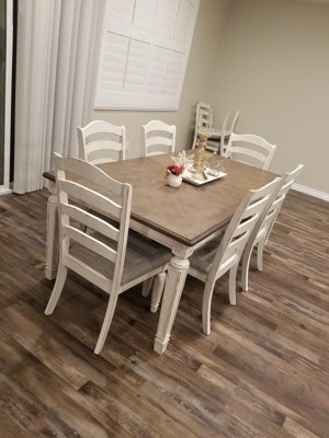 Realyn Rectangular Extendable Dining Table Chipped White - Signature Design By Ashley : Target