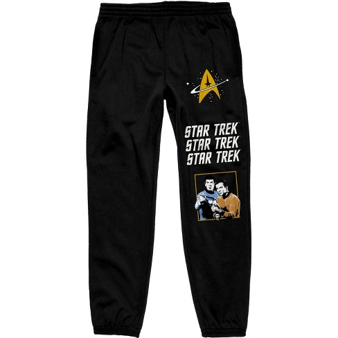 Star Trek Repeat Logo Men's Black Drawstring Sweats-xs : Target