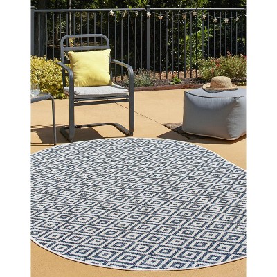 Jill Zarin 7' 10 X 10' 0 Oval Indoor/outdoor Blue Area Rug : Target