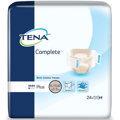 Tena Small Incontinence Briefs, Moderate Absorbency, Unisex, Small, 12 ...