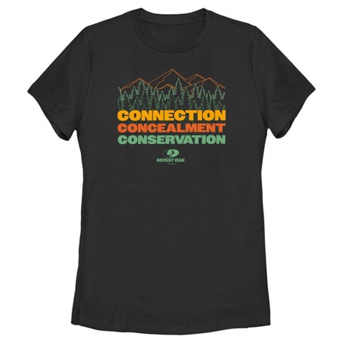 Women's Mossy Oak Connection Concealment Conservation T-shirt - Black ...