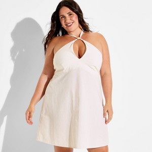 Women's Mini Striped A-Line Dress - Wild Fable™ Sand Striped 2X : Target