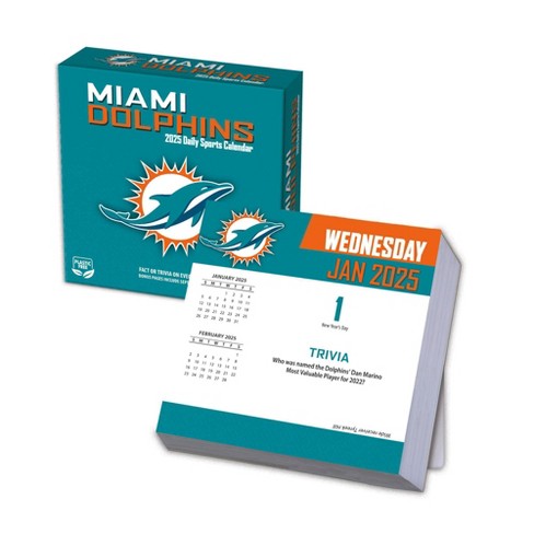 Nfl Miami Dolphins 2025 Box Calendar : Target