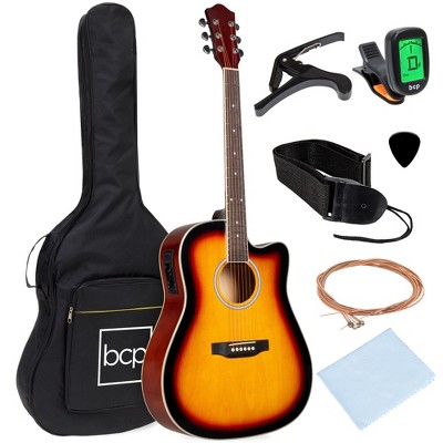Best Choice Products Beginner Acoustic Electric Guitar Starter Set 41in ...