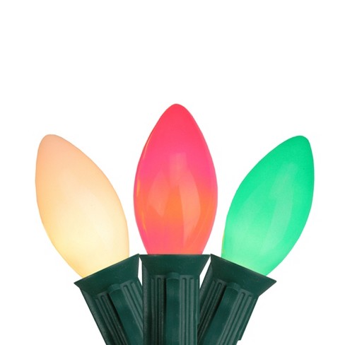 Northlight 25ct C9 Christmas String Lights Green/red - 24' Green Wire ...