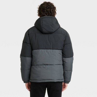 Goodfellow & Co Men's Big Zip-Up Winter Hooded Puffer Jacket