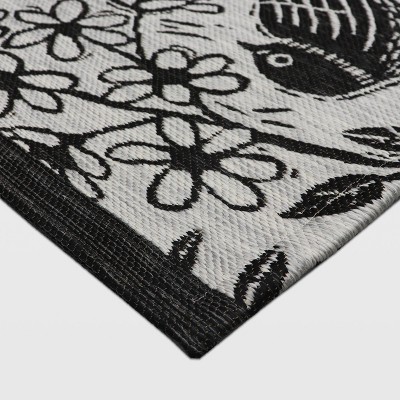 9'x12' Woodland Outdoor Rug Black - Threshold™ : Target