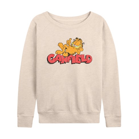 Women's Garfield Laying Lightweight French Terry Slouchy - Birch ...