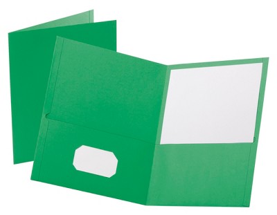 Oxford 2-pocket Folder, 100 Sheet Capacity, Green, Pack Of 25 : Target