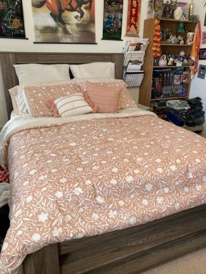 12pc Floral Boho Comforter & Sheets Set Terracotta Pink - Threshold ...
