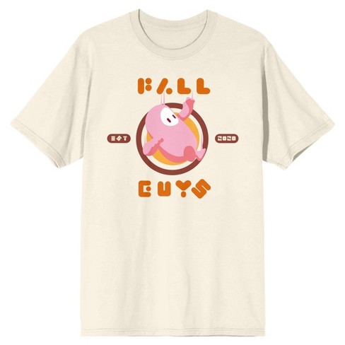 Fall Guys Ultimate Knockout Falling Pink Bean Men's Natural Ground T ...