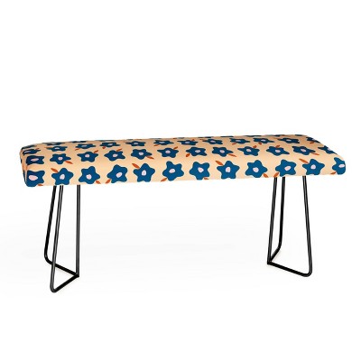 Maritza Lisa Wonky Blue Spring Flowers Bench Blue - Deny Designs : Target
