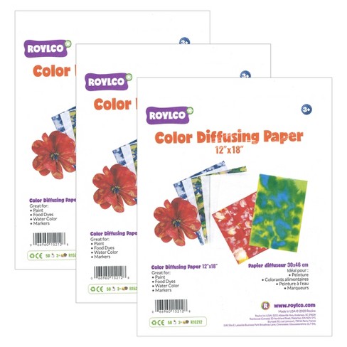 Roylco® Color Diffusing Paper, 12" X 18", 50 Sheets Per Pack, 3 Packs ...