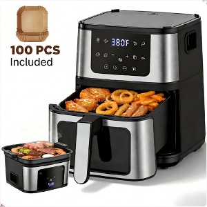 2-in-1 Grill & Air Fryer - Digital Touchscreen, 8 Preset Cookings, 95% ...