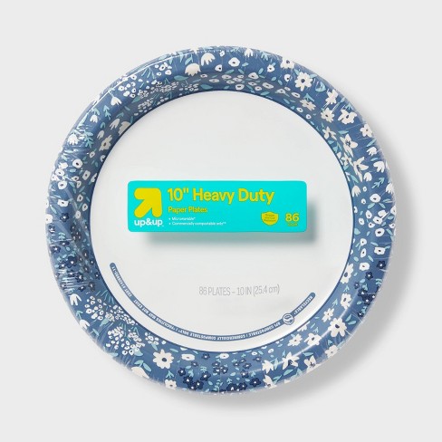 Blue Floral Paper Plate 10" - 86ct - Up&up™ : Target