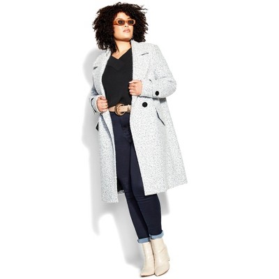 Women's Plus Size Emma Coat - Gray | City Chic : Target