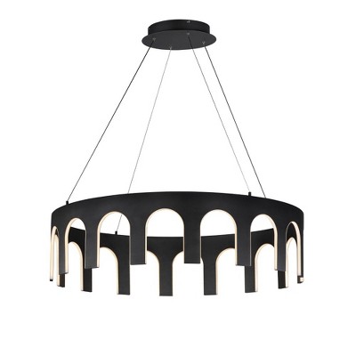 Et2 Lighting Pearl 3 - Light Pendant In Black/natural Aged Brass : Target