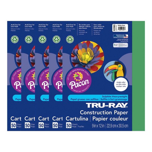Tru-ray Construction Paper, Holiday Green, 9" X 12", 250 Sheets : Target