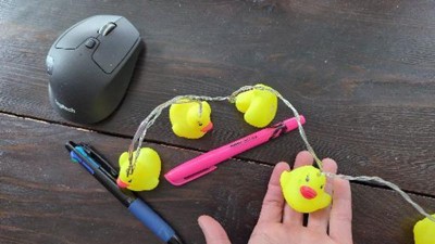Northlight 10ct Battery Operated Ducky Summer Led String Lights Warm ...