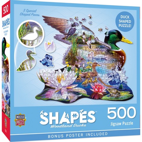 Masterpieces 500 Piece Shaped Jigsaw Puzzle - Woodland Ducks - 24.41 ...