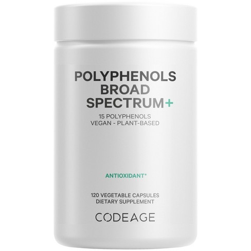 Codeage Polyphenols Broad Spectrum, Green Tea, Quercetin, Turmeric ...