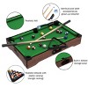 Toy Time Mini Billiards Tabletop Pool Game Set - Cues, Balls, And Rack ...