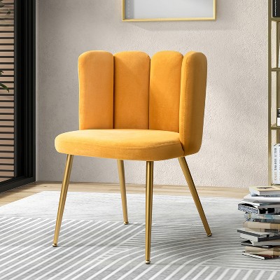 Barbara Velvet Vanity Stool For Makeup Room, Moden Accent Side Chairs ...