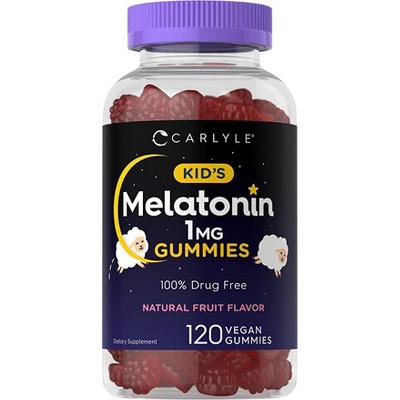 Piping Rock Kids Melatonin 1mg | 40 Gummies | Natural Cherry Flavor ...