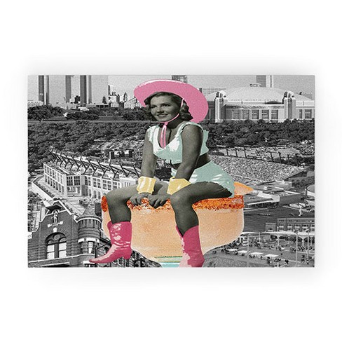 Carolineellisart Fort Worth Girl Pastel Welcome Mat - Deny Designs : Target