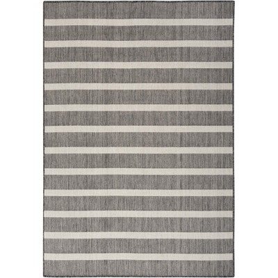 Nourison Positano Modern Stripes Flatweave Indoor Outdoor Low Pile Area ...