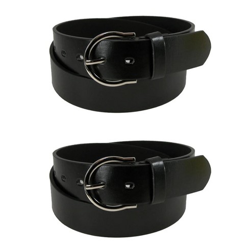 Ctm Women's Basic Bridle Belt Twin Pack, Small, Black : Target